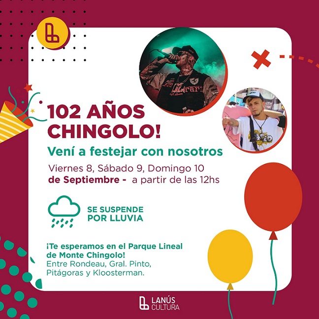 A 102° ANIVERSARIO DE MONTE CHINGOLO: TRES DÍAS DE SHOWS MÚSICA Y UNA ...